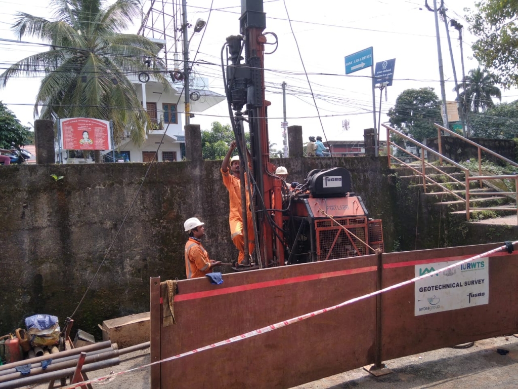 Geo-technical Investigation at Thevara canal on 29-10-20 - Kochi Metro ...