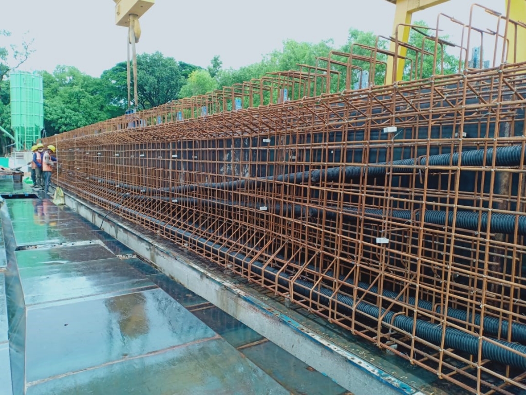 I girder cable profile work - Kochi Metro Rail Ltd.