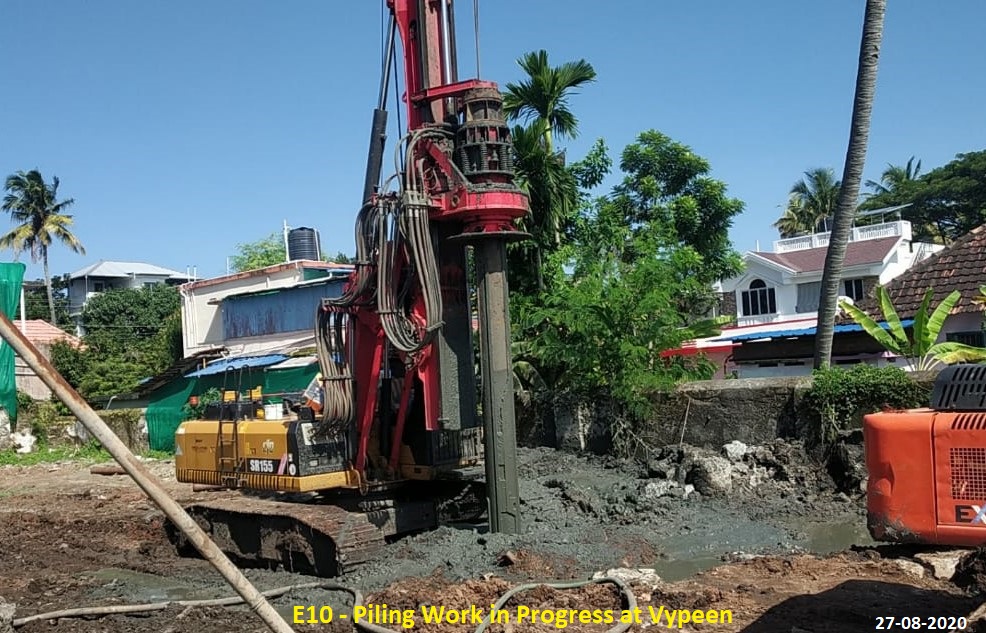 20200828- Vypeen piling works in progress (27-08-2020) - Kochi Metro ...