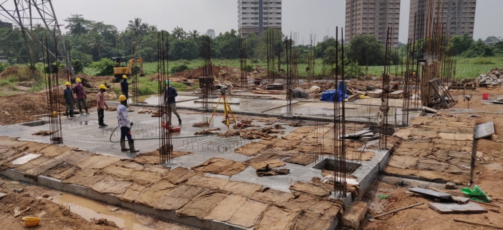 20201031- Vyttila Terminal building grade slab works on 31-10-2020 ...