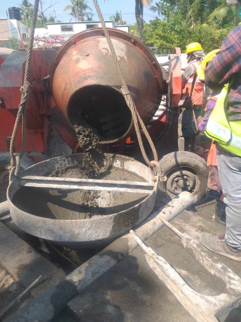 20210212- Mulavukad North terminal pile concreting in progress on 12-02 ...
