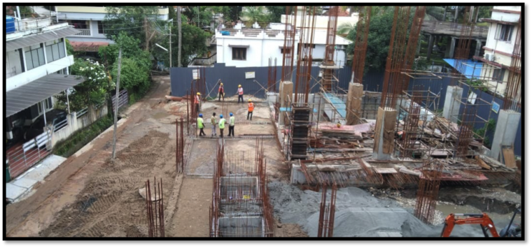 SN Junction Station-LHS- works in progress - Kochi Metro Rail Ltd.