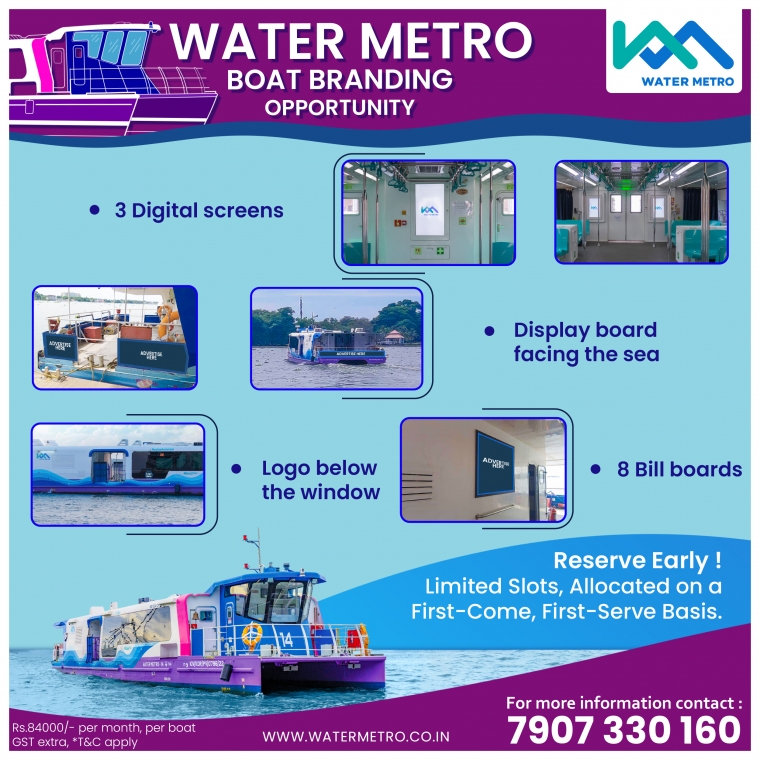 Water Metro boat branding – Kochi Metro Rail Ltd.