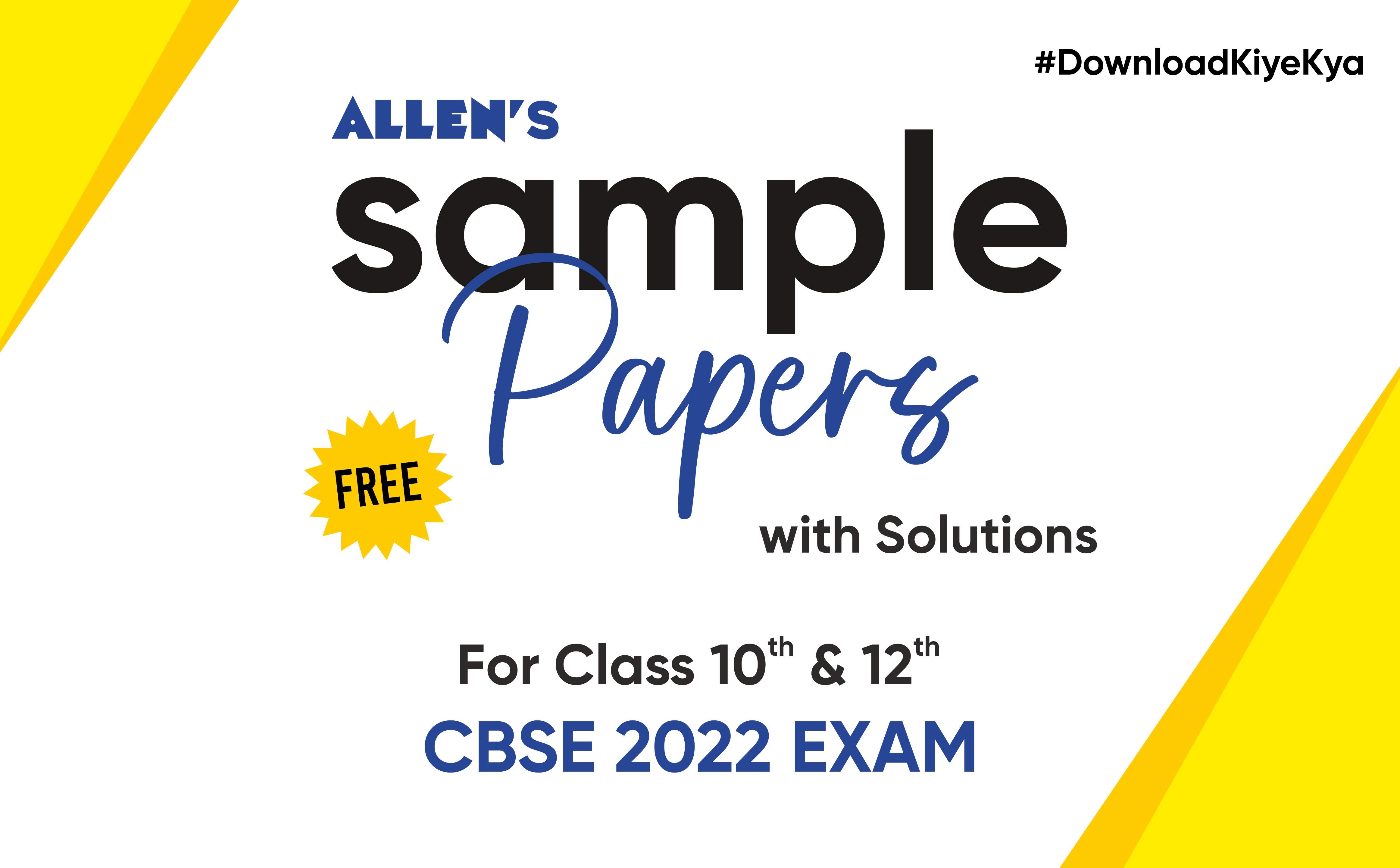 ALLEN Career Institute offers Free Sample Papers for CBSE Class X & XII ...