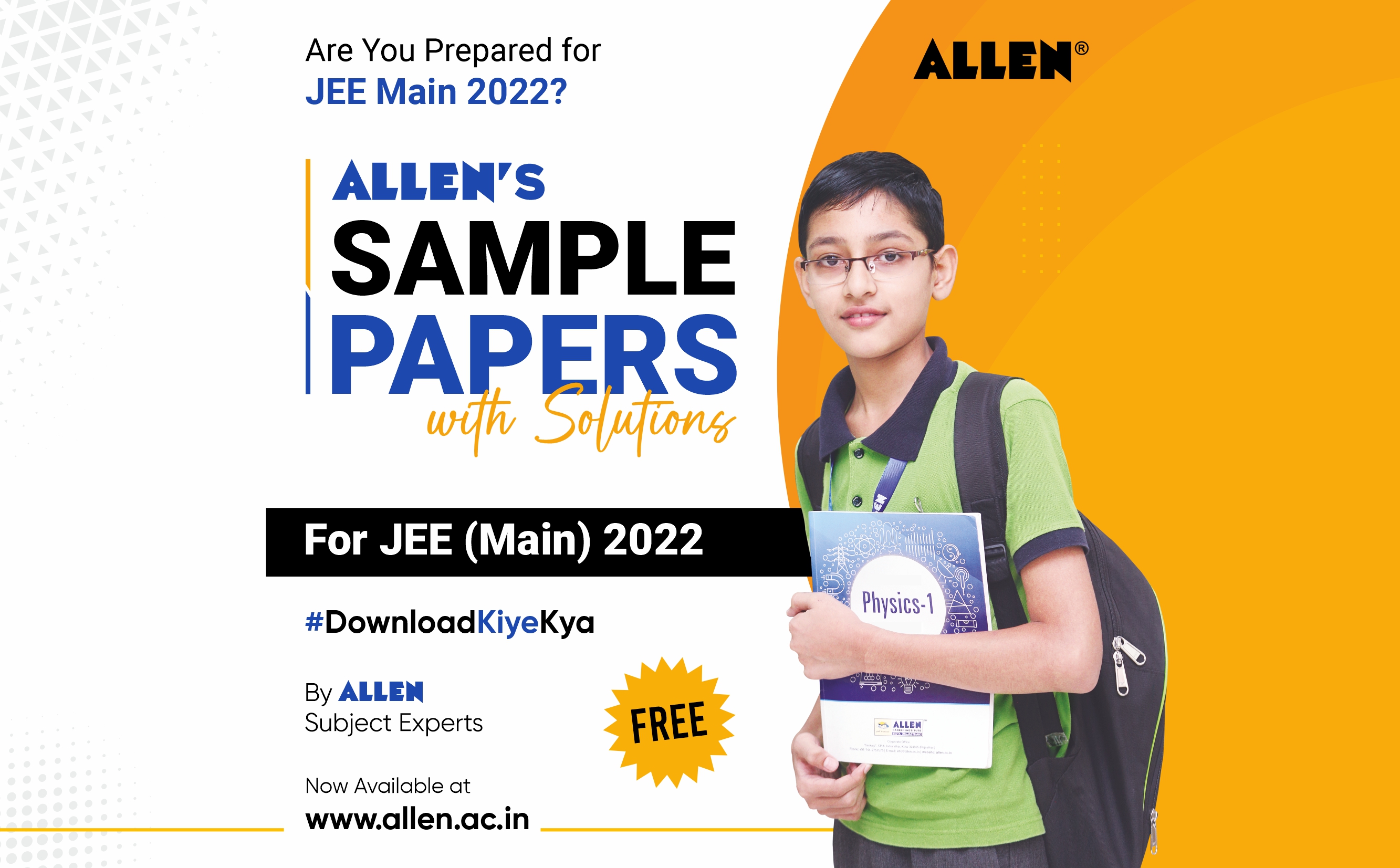ALLEN Career Institute offers Free Sample Papers for JEE Main 2022 - My ...