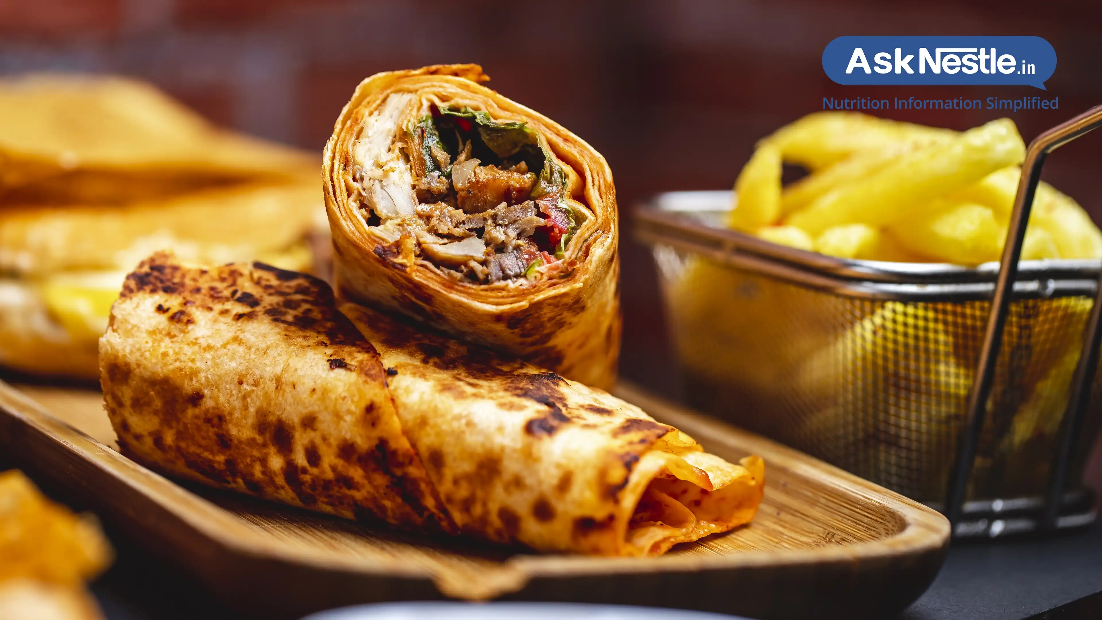 Whole Wheat Chicken Schezwan Roll Recipe | Ask Nestle