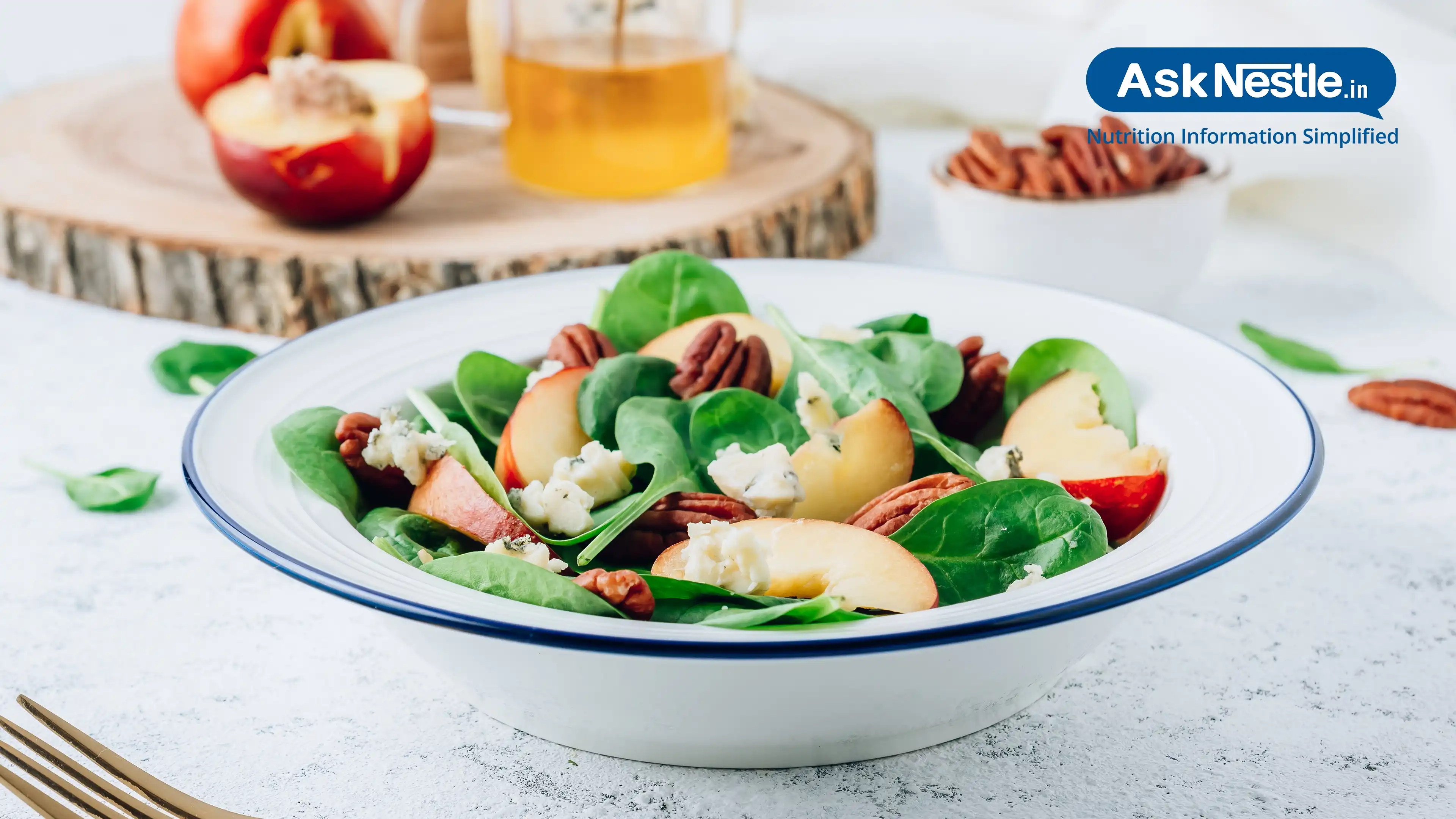 Peach Nutty Salad Recipe, How to Make Peach Nutty Salad | Ask Nestle