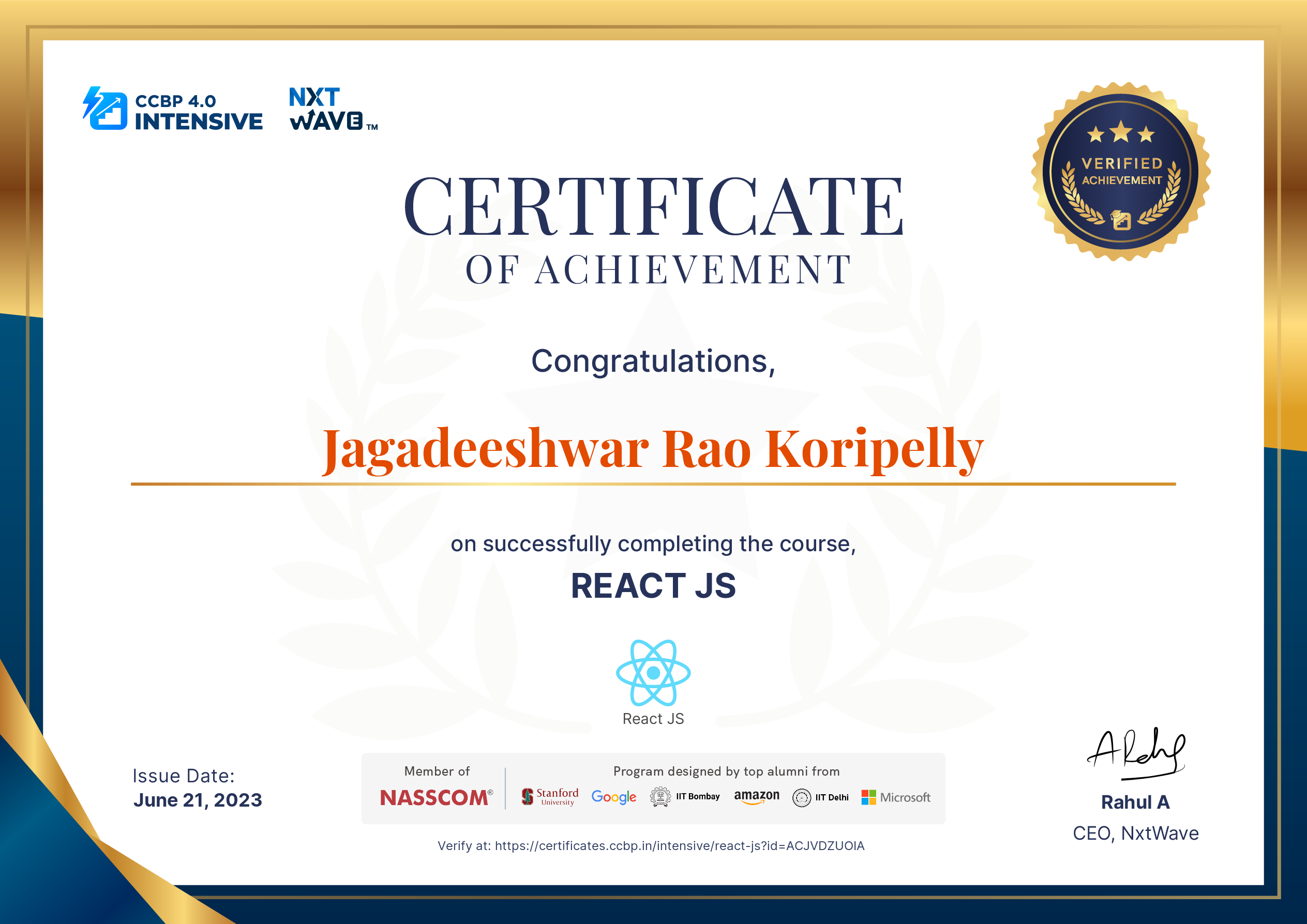 Jagadeeshwar Rao Koripelly - Full Stack Development Trainee | Python ...