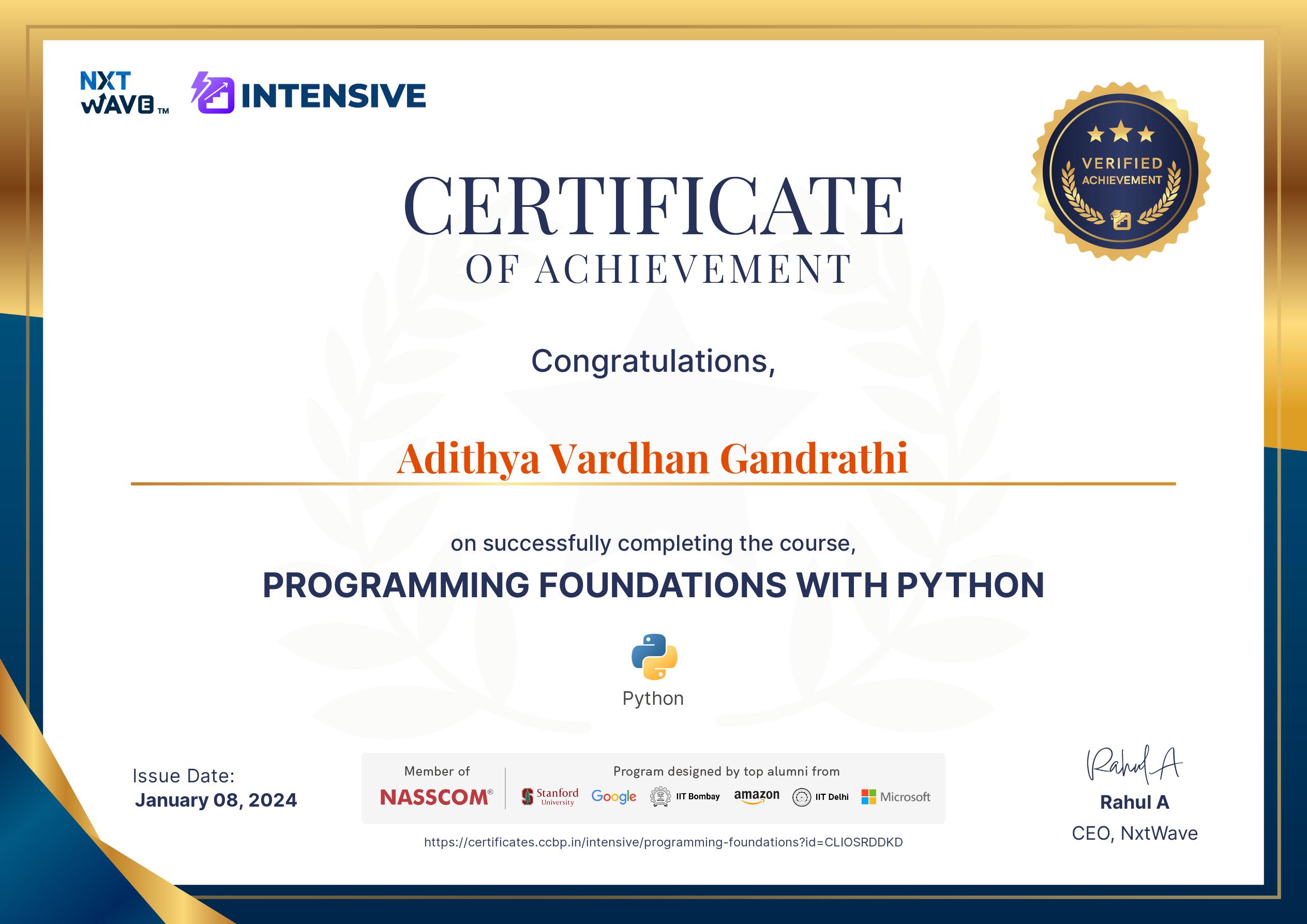 Adithya Vardhan Gandrathi - Frontend Developer| Full Stack Developer| React JS Developer | LinkedIn
