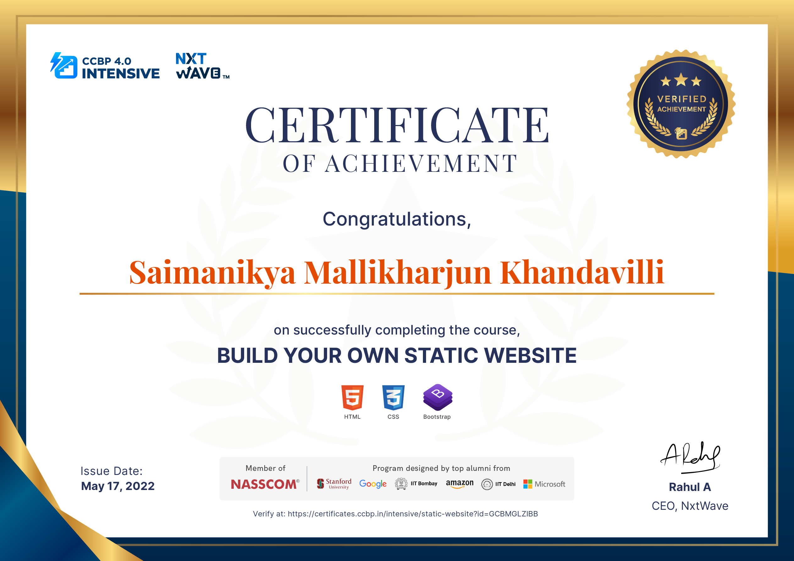 SaiManikya Mallikharjun Khandavilli - Frontend Developer | React.js, Redux | Tailwind CSS ...