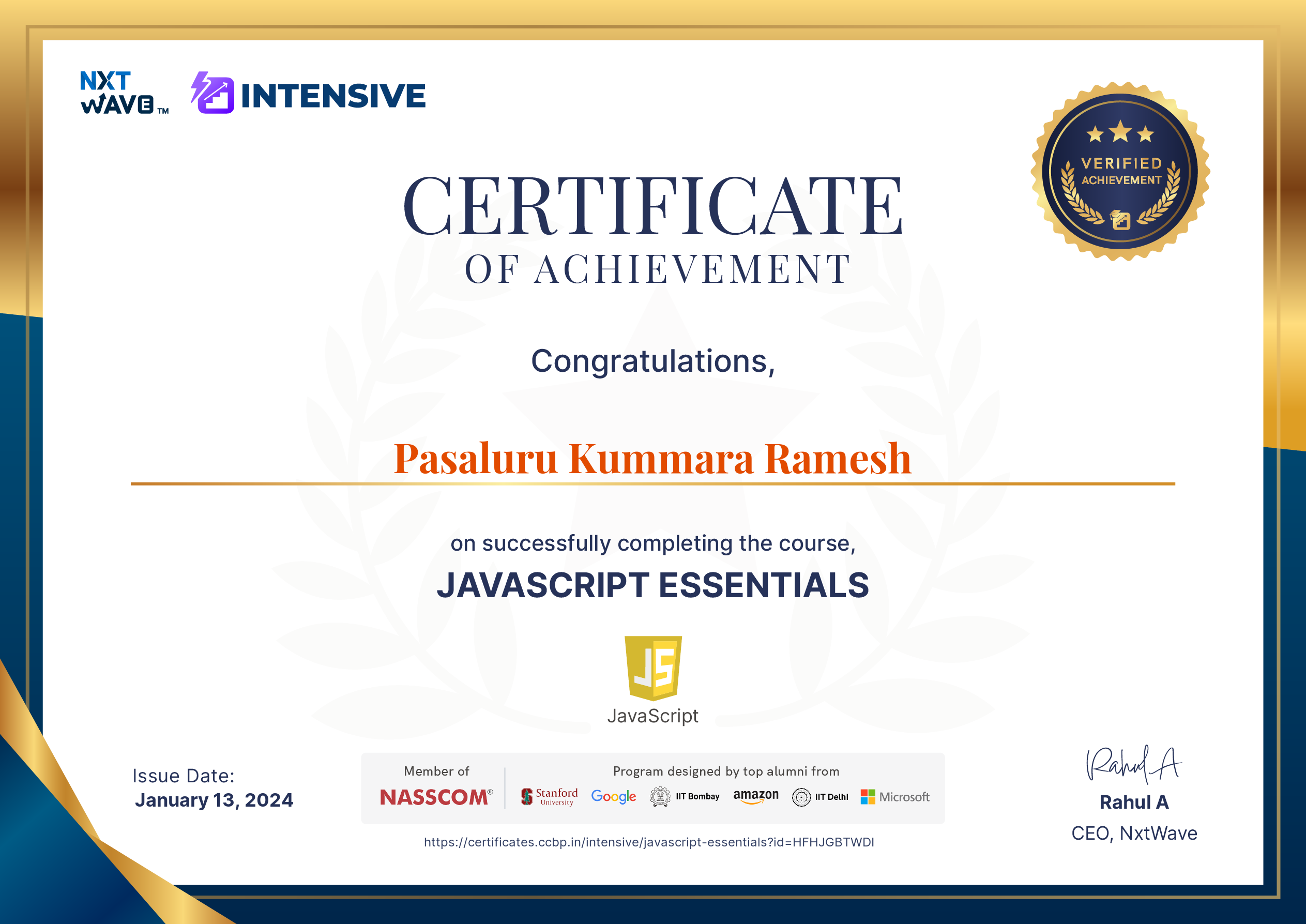 PASALURUKUMMARA RAMESH - Aspiring Full Stack Developer | Proficient in HTML, CSS, JavaScript ...