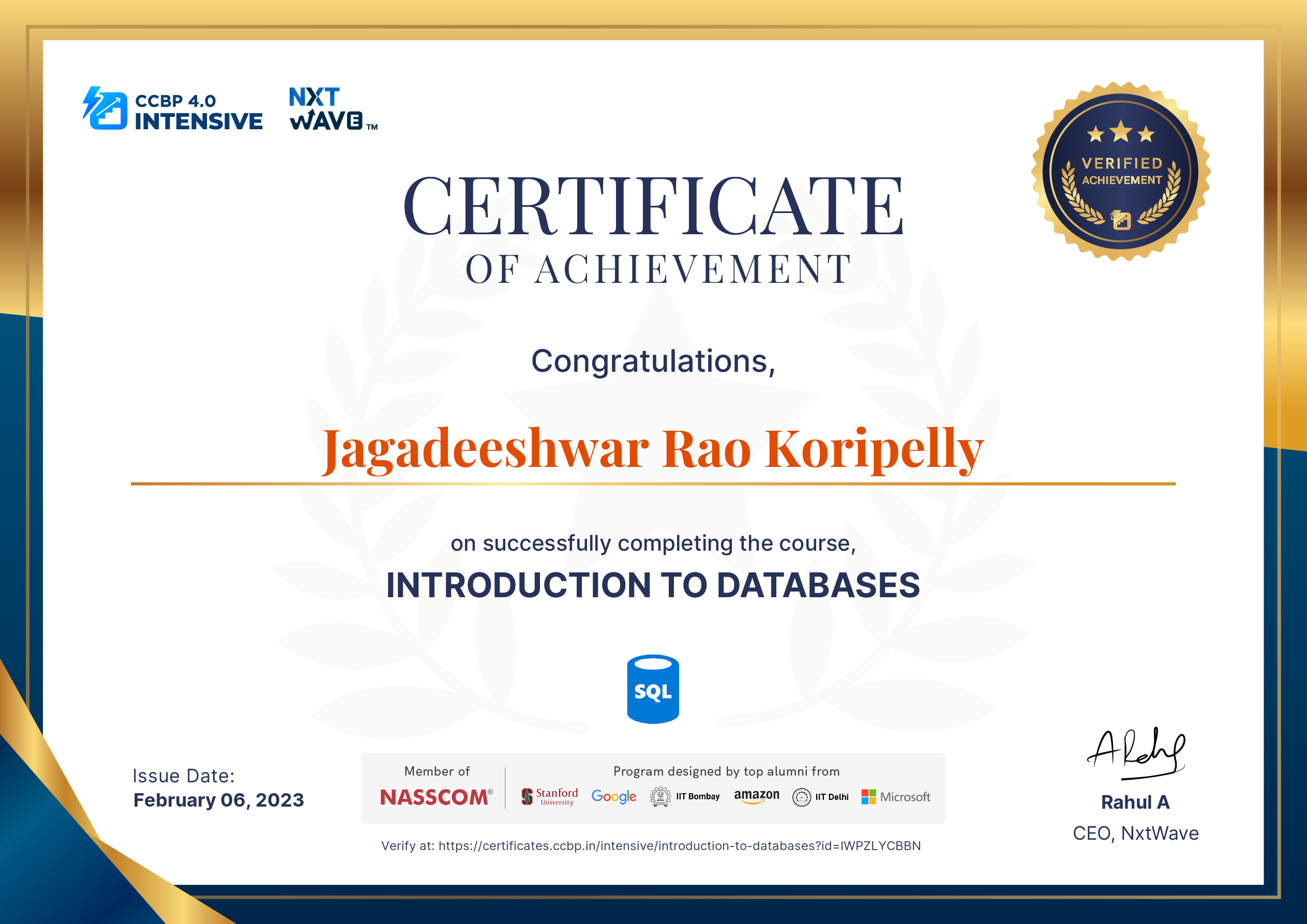Jagadeeshwar Rao Koripelly - Full Stack Development Trainee | Python, React JS | LinkedIn
