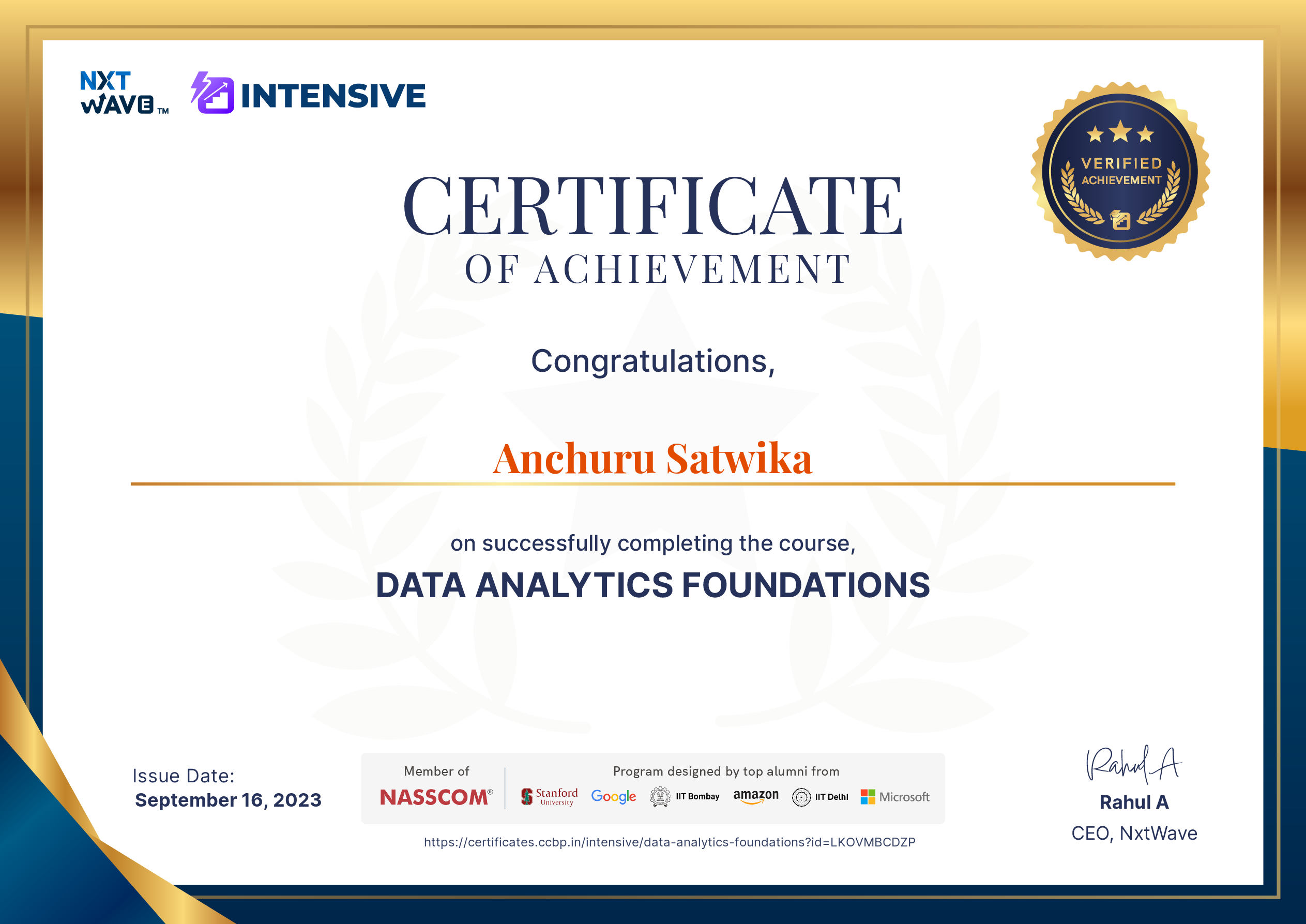 Satwika Anchuru - Data Engineer - Atya Technologies | LinkedIn
