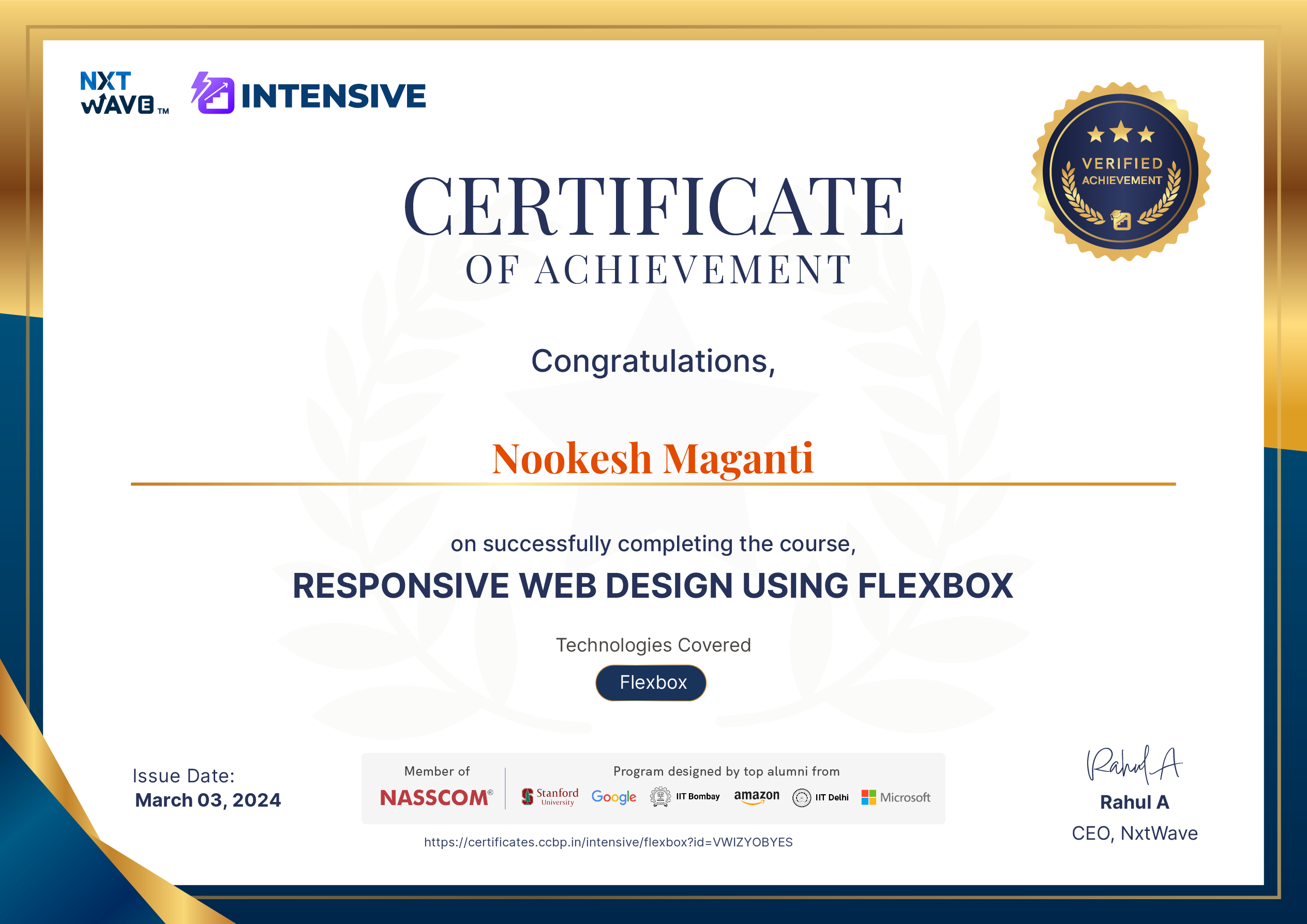 Nookesh Maganti - Aspiring MERN Stack Developer | CCBPian at NxtWave | Python, SQL, React JS ...