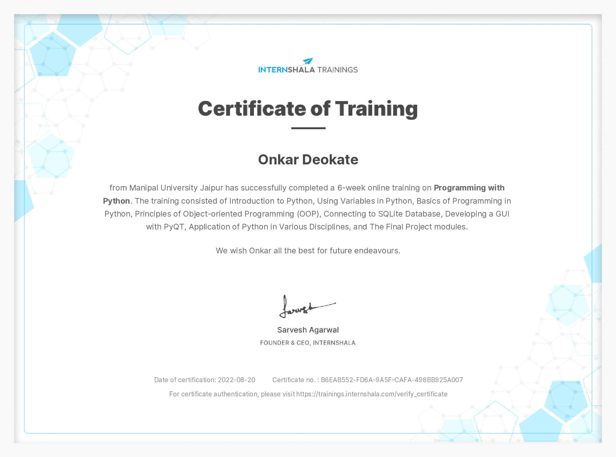 Onkar Deokate - Full stack software engineer | LinkedIn